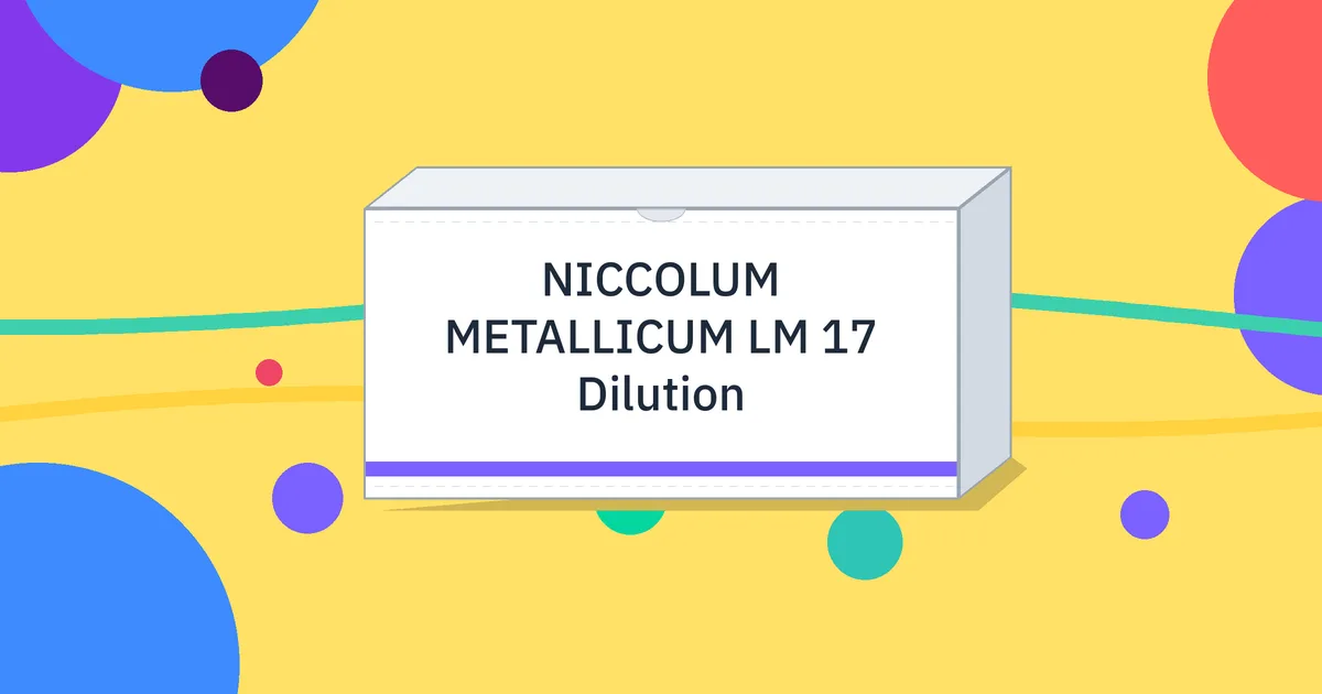 Symbolbild: Packung mit der Aufschrift NICCOLUM METALLICUM LM 17 Dilution (PZN 12968221) – Verfügbarkeit und Bezug in Apotheken in Frankfurt am Main
