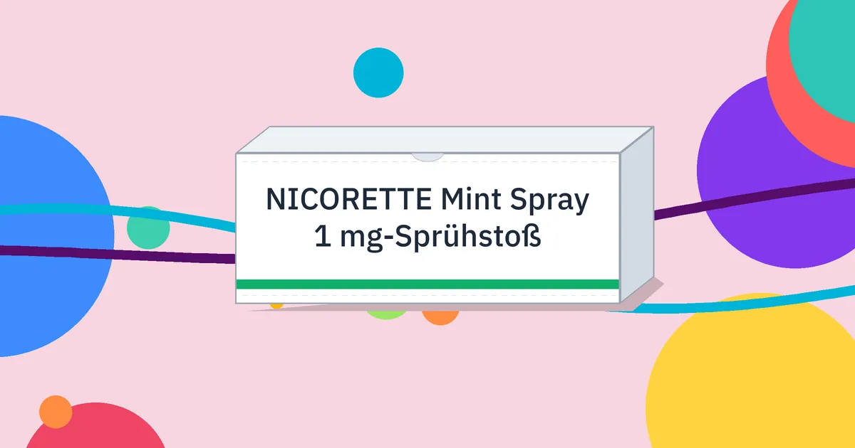 Symbolbild: Packung mit der Aufschrift NICORETTE Mint Spray 1 mg-Sprühstoß (PZN 17268617) – Verfügbarkeit und Bezug in Apotheken in Frankfurt am Main