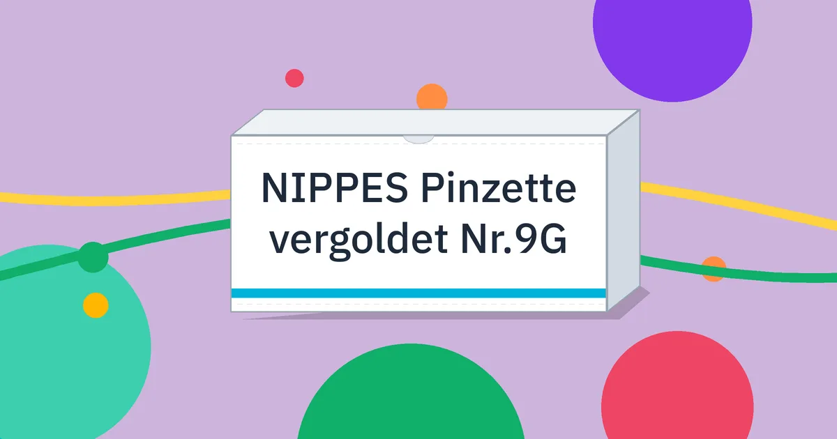 Symbolbild: Packung mit der Aufschrift NIPPES Pinzette vergoldet Nr.9G (PZN 07615006) – Verfügbarkeit und Bezug in Apotheken in Frankfurt am Main