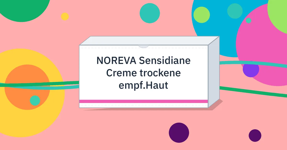 Symbolbild: Packung mit der Aufschrift NOREVA Sensidiane Creme trockene empf.Haut (PZN 00182981) – Verfügbarkeit und Bezug in Apotheken in Frankfurt am Main