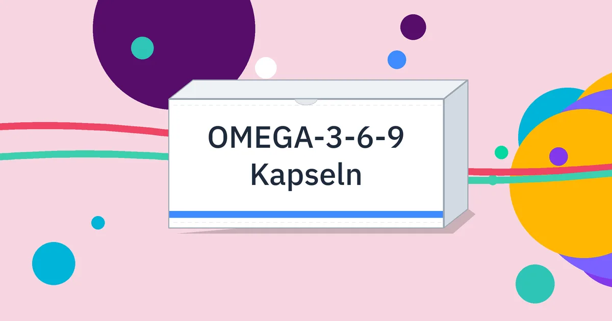Symbolbild: Packung mit der Aufschrift OMEGA-3-6-9 Kapseln (PZN 04873883) – Verfügbarkeit und Bezug in Apotheken in Frankfurt am Main