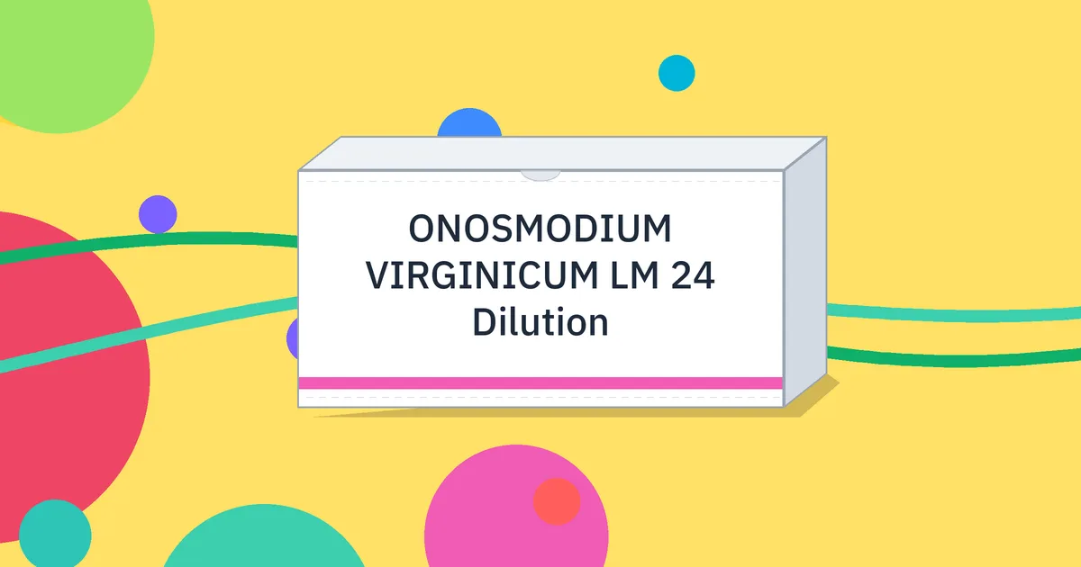 Symbolbild: Packung mit der Aufschrift ONOSMODIUM VIRGINICUM LM 24 Dilution (PZN 13626770) – Verfügbarkeit und Bezug in Apotheken in Frankfurt am Main