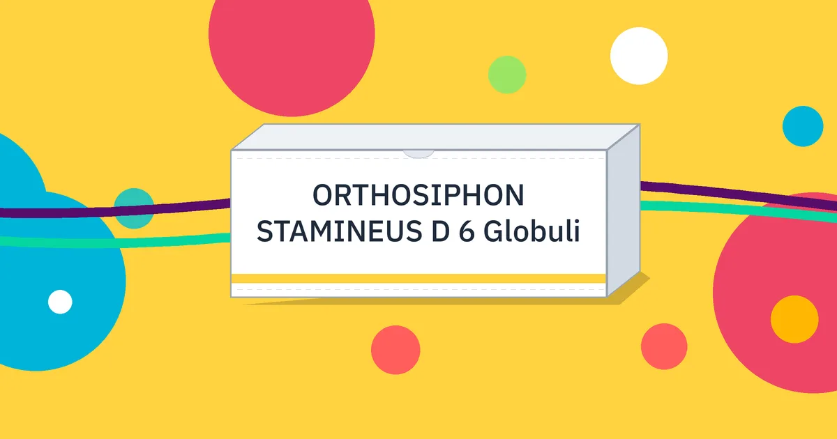Symbolbild: Packung mit der Aufschrift ORTHOSIPHON STAMINEUS D 6 Globuli (PZN 07458771) – Verfügbarkeit und Bezug in Apotheken in Frankfurt am Main
