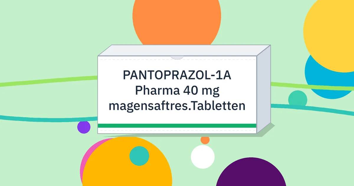 Symbolbild: Packung mit der Aufschrift PANTOPRAZOL-1A Pharma 40 mg magensaftres.Tabletten (PZN 00939527) – Verfügbarkeit und Bezug in Apotheken in Frankfurt am Main