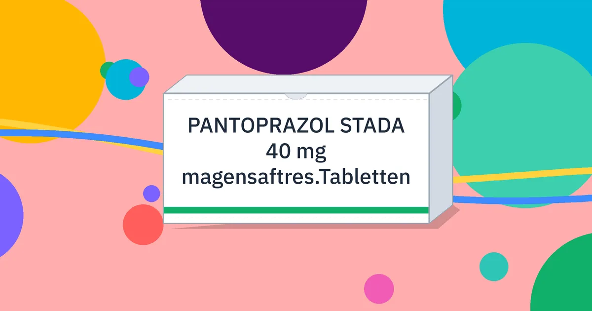 Symbolbild: Packung mit der Aufschrift PANTOPRAZOL STADA 40 mg magensaftres.Tabletten (PZN 07306417) – Verfügbarkeit und Bezug in Apotheken in Frankfurt am Main