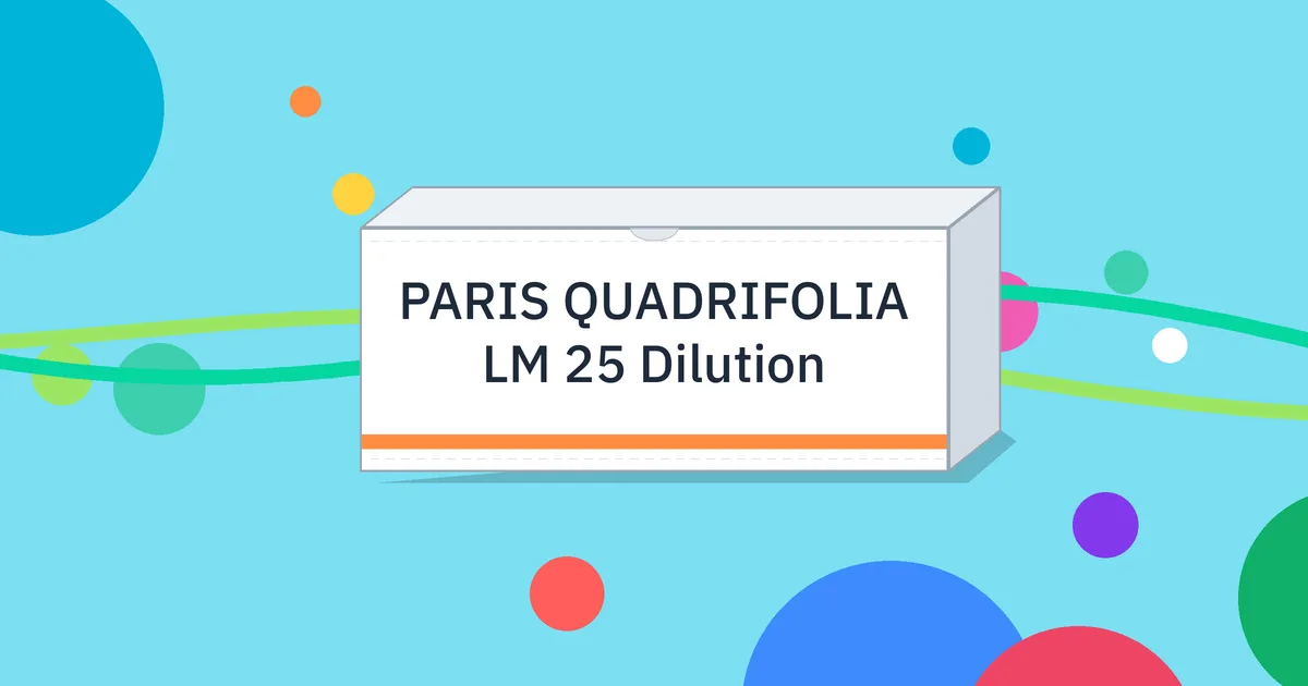 Symbolbild: Packung mit der Aufschrift PARIS QUADRIFOLIA LM 25 Dilution (PZN 13632003) – Verfügbarkeit und Bezug in Apotheken in Frankfurt am Main