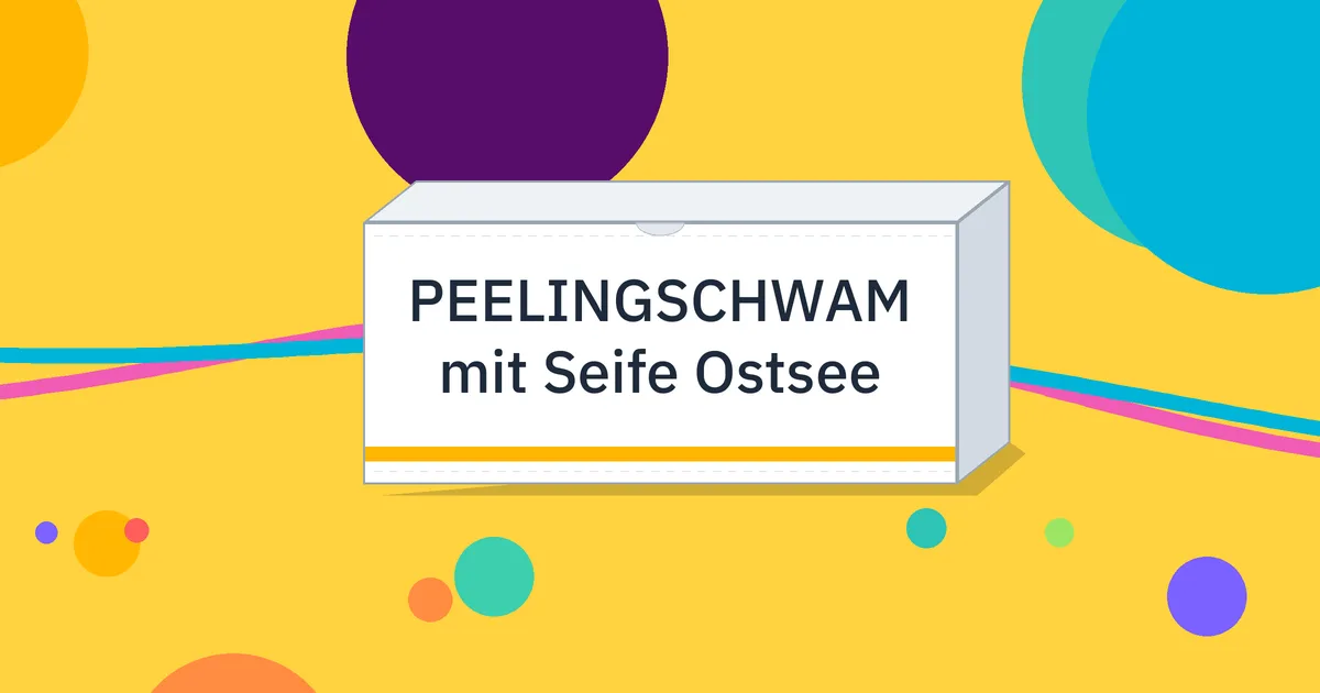 Symbolbild: Packung mit der Aufschrift PEELINGSCHWAM mit Seife Ostsee (PZN 16334973) – Verfügbarkeit und Bezug in Apotheken in Frankfurt am Main