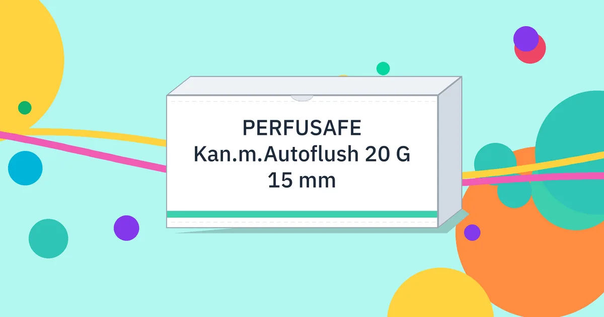 Symbolbild: Packung mit der Aufschrift PERFUSAFE Kan.m.Autoflush 20 G 15 mm (PZN 06556365) – Verfügbarkeit und Bezug in Apotheken in Frankfurt am Main