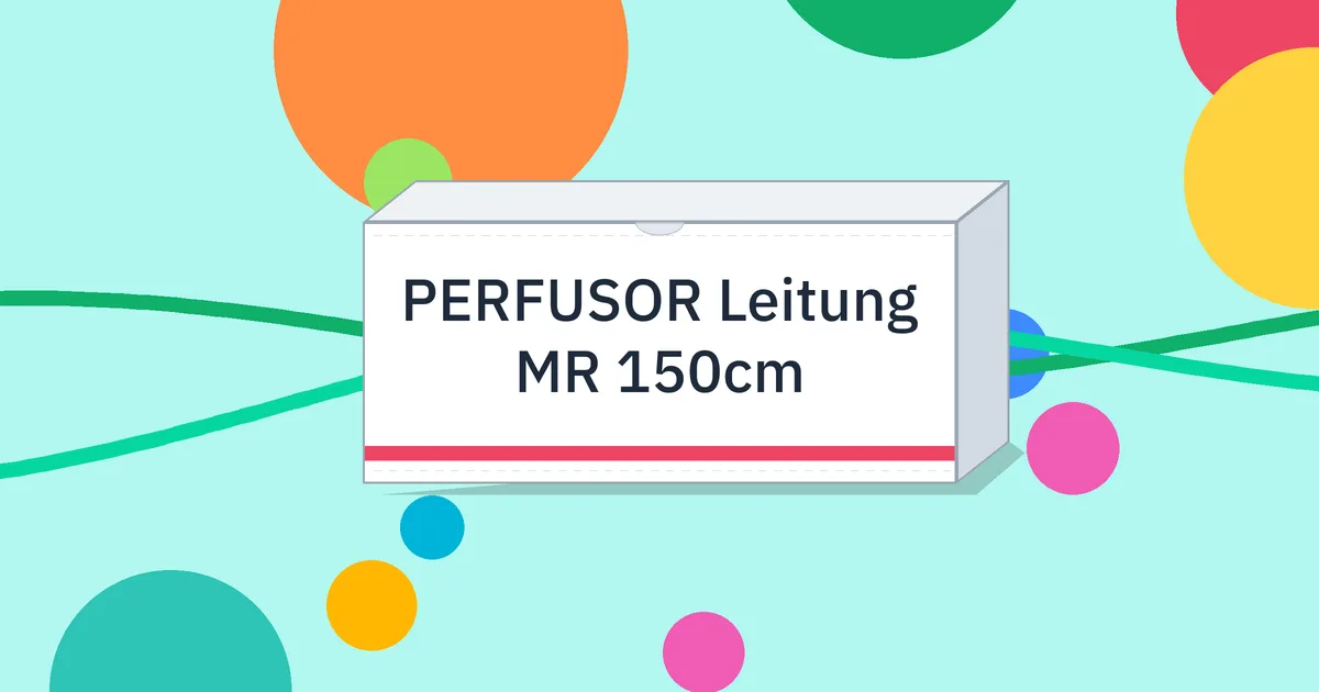 Symbolbild: Packung mit der Aufschrift PERFUSOR Leitung MR 150cm (PZN 06100599) – Verfügbarkeit und Bezug in Apotheken in Frankfurt am Main