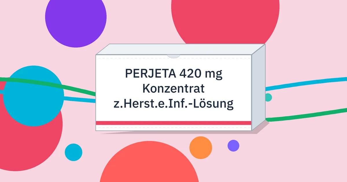 Symbolbild: Packung mit der Aufschrift PERJETA 420 mg Konzentrat z.Herst.e.Inf.-Lösung (PZN 19448559) – Verfügbarkeit und Bezug in Apotheken in Frankfurt am Main