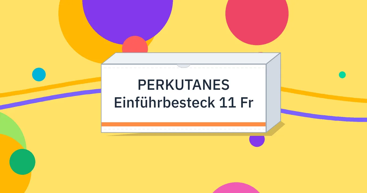 Symbolbild: Packung mit der Aufschrift PERKUTANES Einführbesteck 11 Fr (PZN 07654561) – Verfügbarkeit und Bezug in Apotheken in Frankfurt am Main