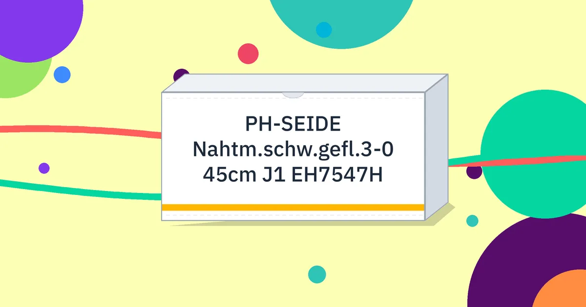Symbolbild: Packung mit der Aufschrift PH-SEIDE Nahtm.schw.gefl.3-0 45cm J1 EH7547H (PZN 16254079) – Verfügbarkeit und Bezug in Apotheken in Frankfurt am Main