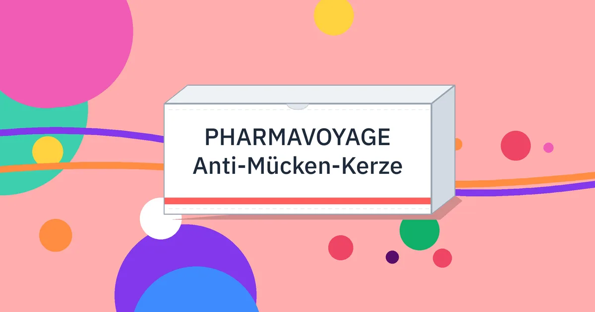 Symbolbild: Packung mit der Aufschrift PHARMAVOYAGE Anti-Mücken-Kerze (PZN 17919730) – Verfügbarkeit und Bezug in Apotheken in Frankfurt am Main