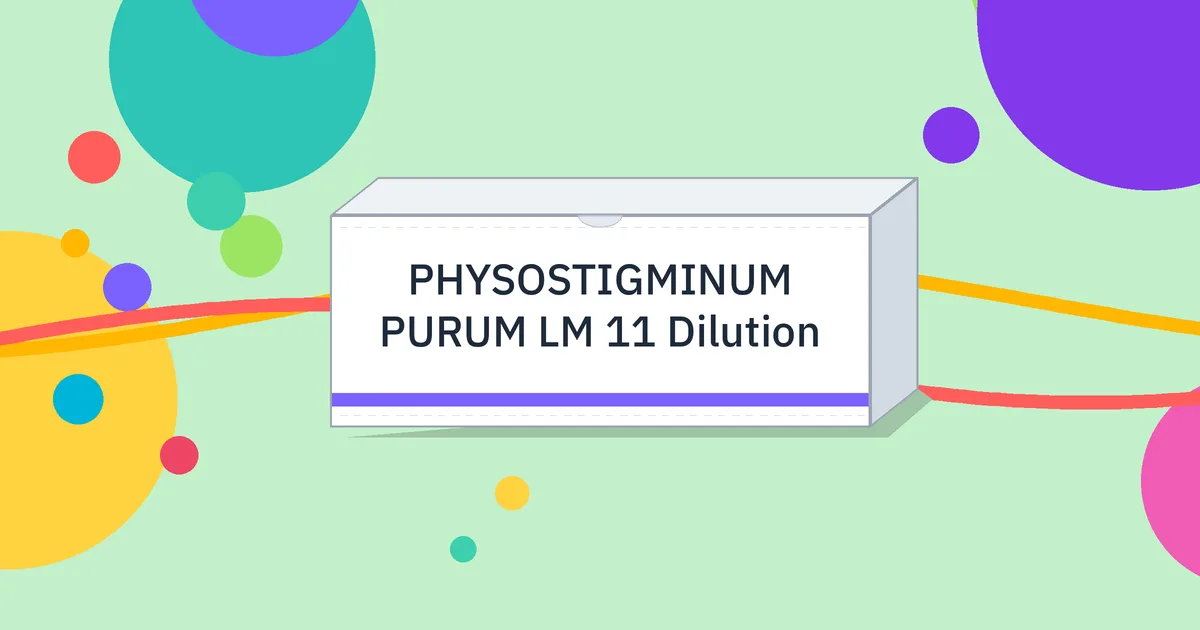 Symbolbild: Packung mit der Aufschrift PHYSOSTIGMINUM PURUM LM 11 Dilution (PZN 13035796) – Verfügbarkeit und Bezug in Apotheken in Frankfurt am Main