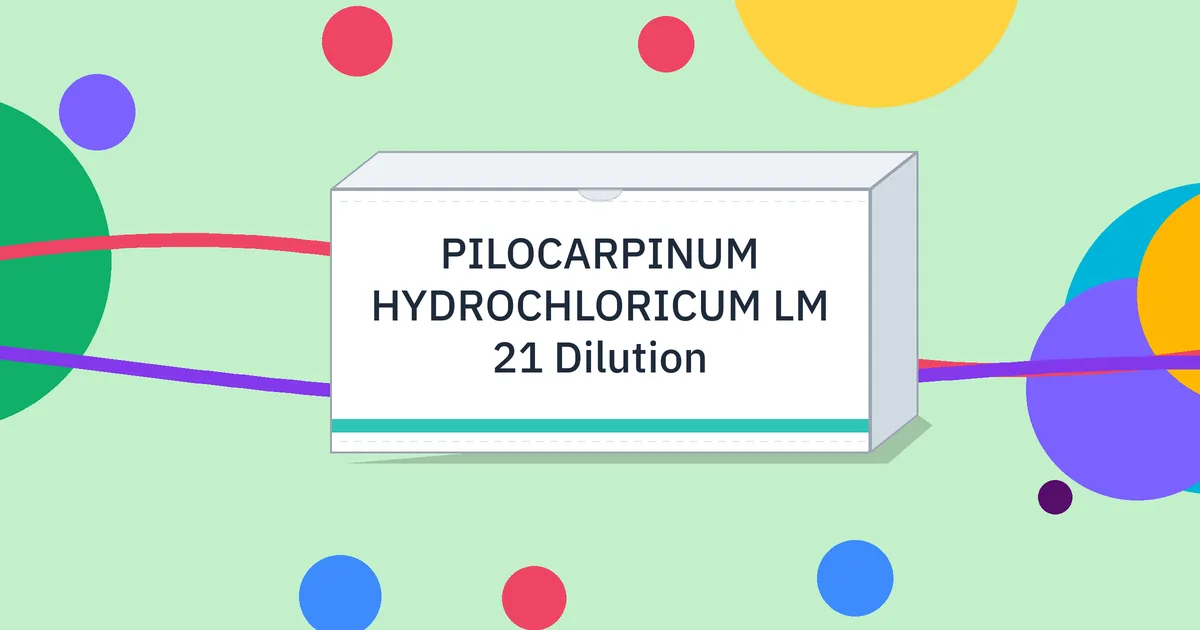 Symbolbild: Packung mit der Aufschrift PILOCARPINUM HYDROCHLORICUM LM 21 Dilution (PZN 13642154) – Verfügbarkeit und Bezug in Apotheken in Frankfurt am Main