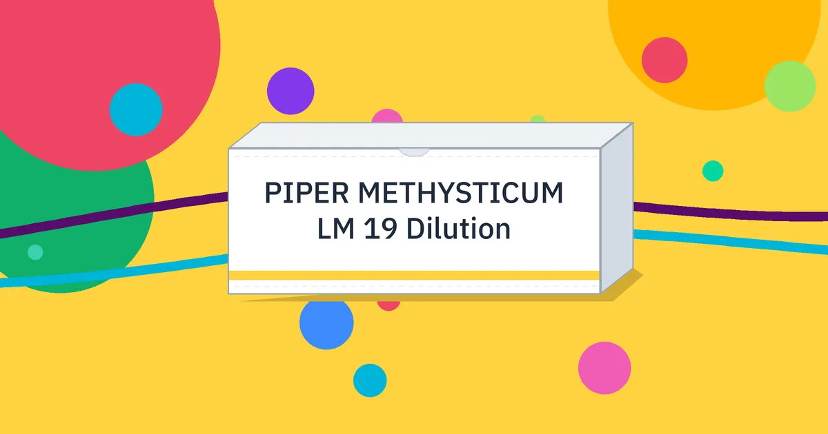 Symbolbild: Packung mit der Aufschrift PIPER METHYSTICUM LM 19 Dilution (PZN 13643509) – Verfügbarkeit und Bezug in Apotheken in Frankfurt am Main