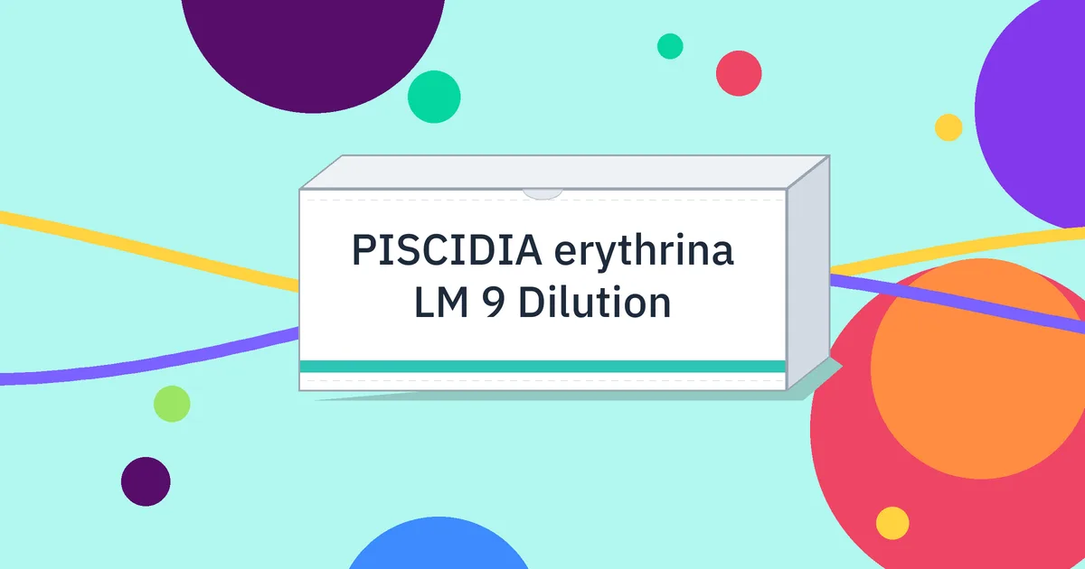 Symbolbild: Packung mit der Aufschrift PISCIDIA erythrina LM 9 Dilution (PZN 13645721) – Verfügbarkeit und Bezug in Apotheken in Frankfurt am Main