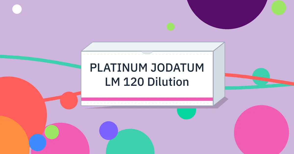 Symbolbild: Packung mit der Aufschrift PLATINUM JODATUM LM 120 Dilution (PZN 13647915) – Verfügbarkeit und Bezug in Apotheken in Frankfurt am Main
