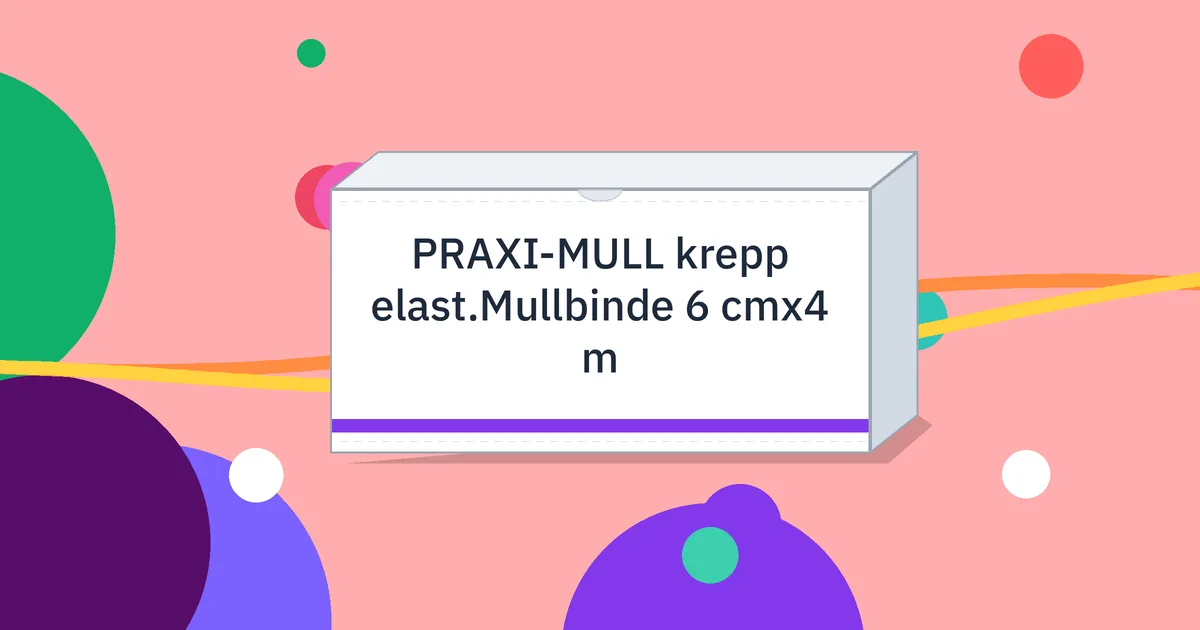 Symbolbild: Packung mit der Aufschrift PRAXI-MULL krepp elast.Mullbinde 6 cmx4 m (PZN 12827331) – Verfügbarkeit und Bezug in Apotheken in Frankfurt am Main