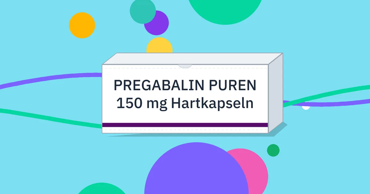 Symbolbild: Packung mit der Aufschrift PREGABALIN PUREN 150 mg Hartkapseln (PZN 12436530) – Verfügbarkeit und Bezug in Apotheken in Frankfurt am Main