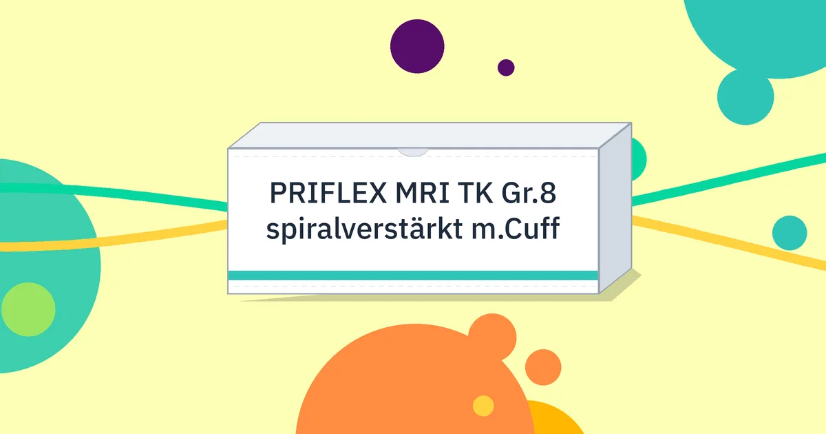 Symbolbild: Packung mit der Aufschrift PRIFLEX MRI TK Gr.8 spiralverstärkt m.Cuff (PZN 11091483) – Verfügbarkeit und Bezug in Apotheken in Frankfurt am Main