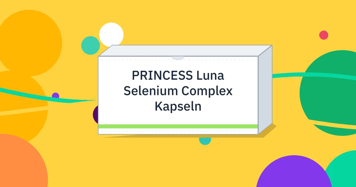 Symbolbild: Packung mit der Aufschrift PRINCESS Luna Selenium Complex Kapseln (PZN 19690160) – Verfügbarkeit und Bezug in Apotheken in Frankfurt am Main