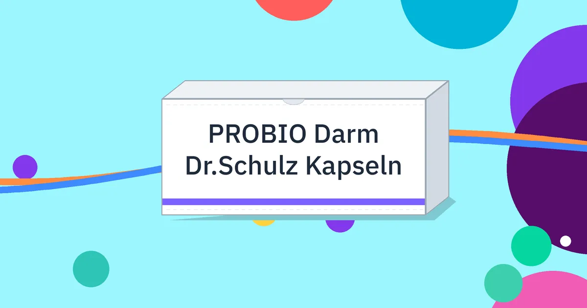 Symbolbild: Packung mit der Aufschrift PROBIO Darm Dr.Schulz Kapseln (PZN 14172093) – Verfügbarkeit und Bezug in Apotheken in Frankfurt am Main