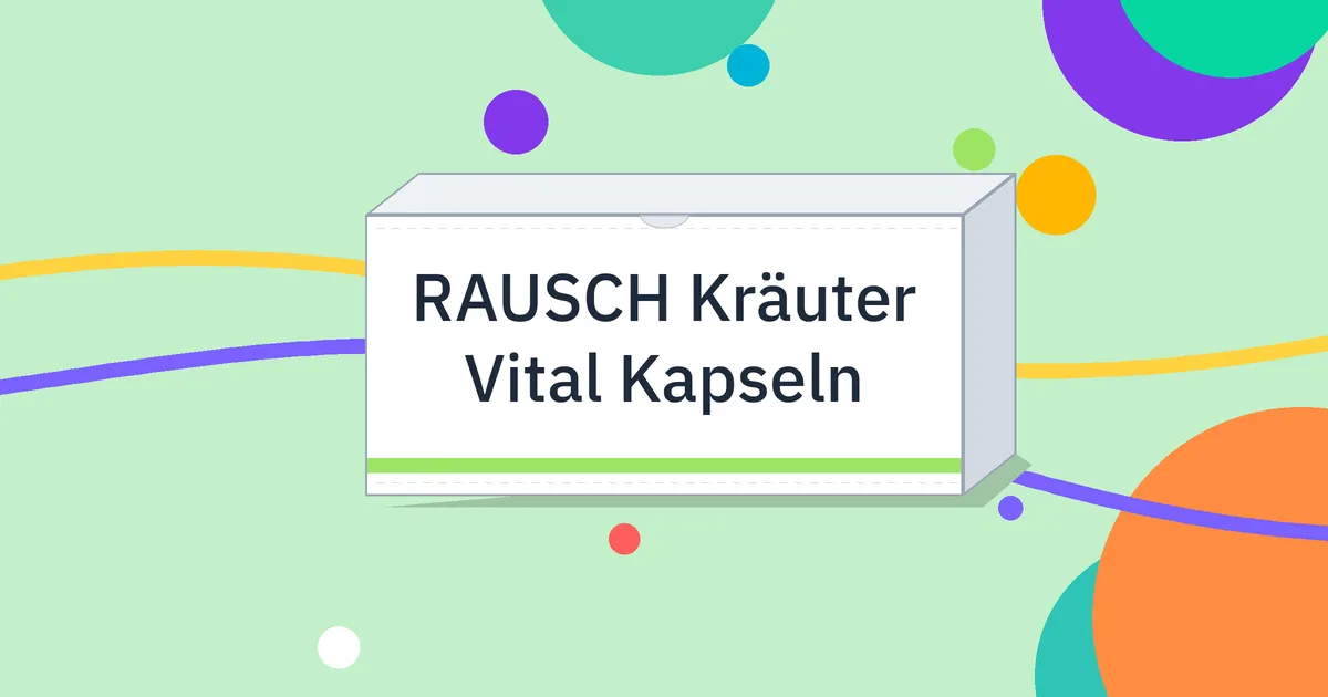 Symbolbild: Packung mit der Aufschrift RAUSCH Kräuter Vital Kapseln (PZN 05497821) – Verfügbarkeit und Bezug in Apotheken in Frankfurt am Main