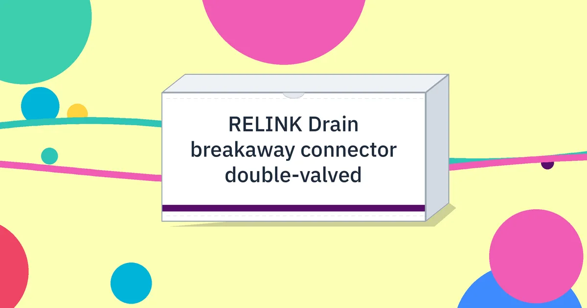 Symbolbild: Packung mit der Aufschrift RELINK Drain breakaway connector double-valved (PZN 20591121) – Verfügbarkeit und Bezug in Apotheken in Frankfurt am Main