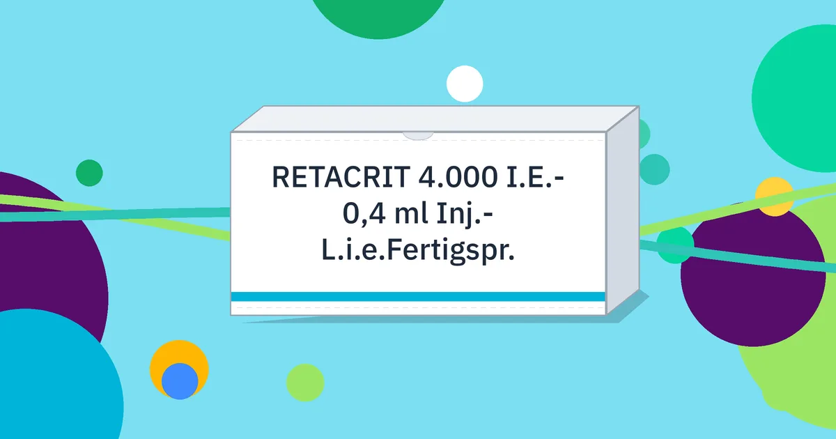 Symbolbild: Packung mit der Aufschrift RETACRIT 4.000 I.E.-0,4 ml Inj.-L.i.e.Fertigspr. (PZN 17612977) – Verfügbarkeit und Bezug in Apotheken in Frankfurt am Main