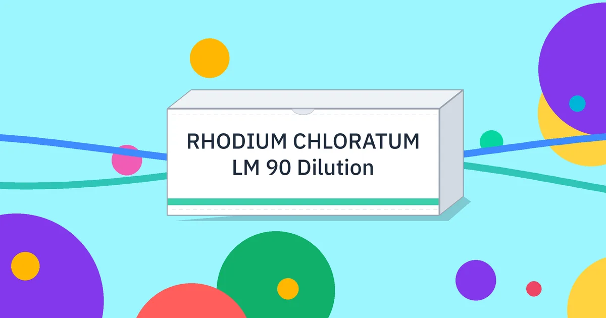 Symbolbild: Packung mit der Aufschrift RHODIUM CHLORATUM LM 90 Dilution (PZN 13050212) – Verfügbarkeit und Bezug in Apotheken in Frankfurt am Main