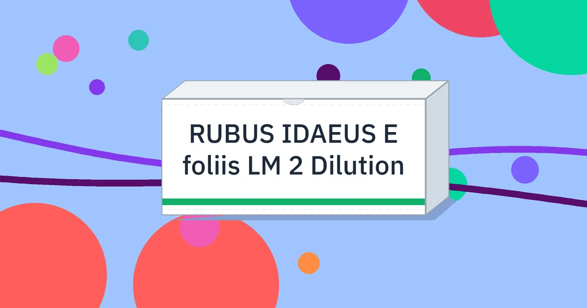 Symbolbild: Packung mit der Aufschrift RUBUS IDAEUS E foliis LM 2 Dilution (PZN 13681390) – Verfügbarkeit und Bezug in Apotheken in Frankfurt am Main