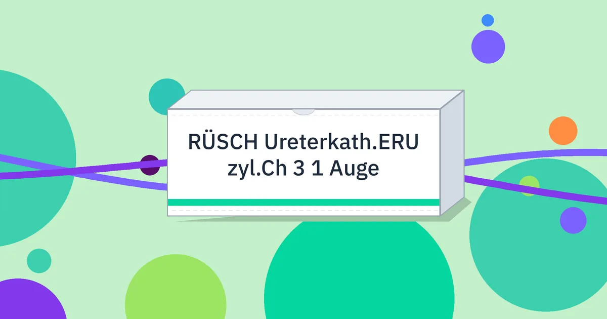 Symbolbild: Packung mit der Aufschrift RÜSCH Ureterkath.ERU zyl.Ch 3 1 Auge (PZN 07398187) – Verfügbarkeit und Bezug in Apotheken in Frankfurt am Main