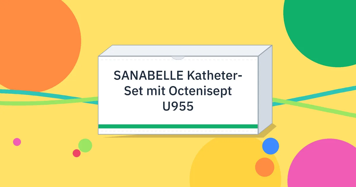 Symbolbild: Packung mit der Aufschrift SANABELLE Katheter-Set mit Octenisept U955 (PZN 16667137) – Verfügbarkeit und Bezug in Apotheken in Frankfurt am Main