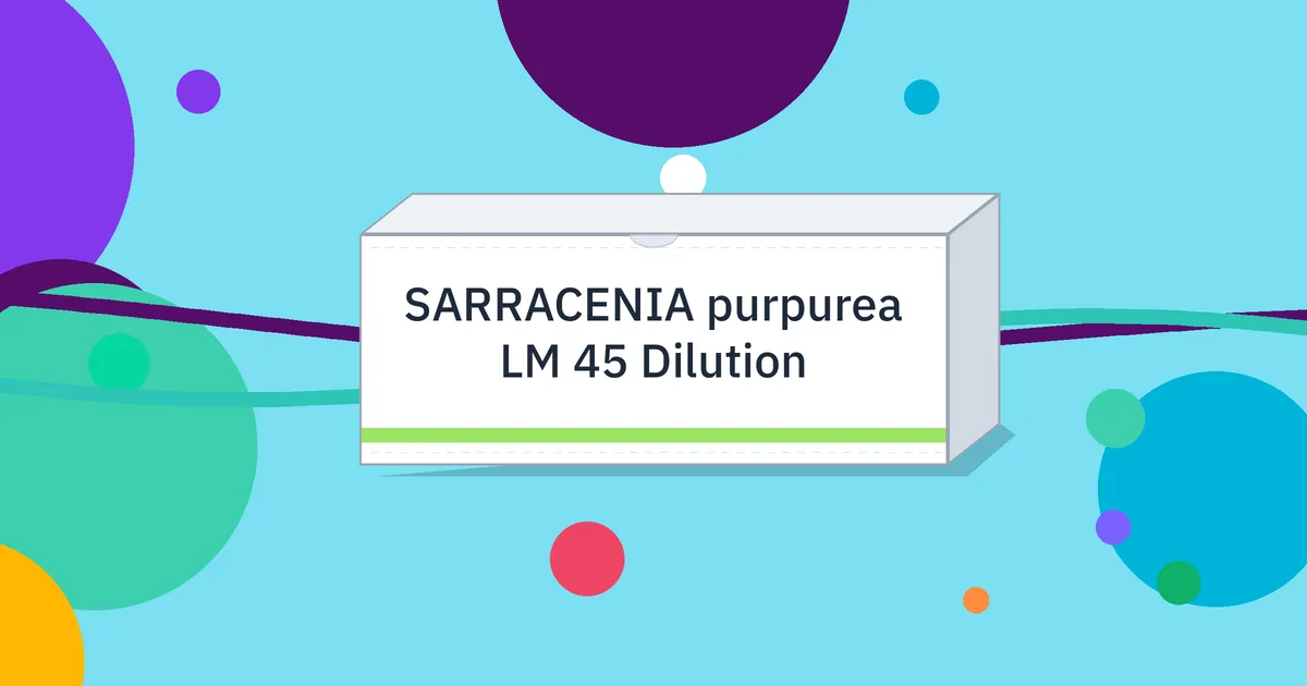 Symbolbild: Packung mit der Aufschrift SARRACENIA purpurea LM 45 Dilution (PZN 13182899) – Verfügbarkeit und Bezug in Apotheken in Frankfurt am Main