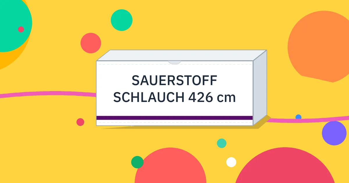Symbolbild: Packung mit der Aufschrift SAUERSTOFF SCHLAUCH 426 cm (PZN 09290809) – Verfügbarkeit und Bezug in Apotheken in Frankfurt am Main