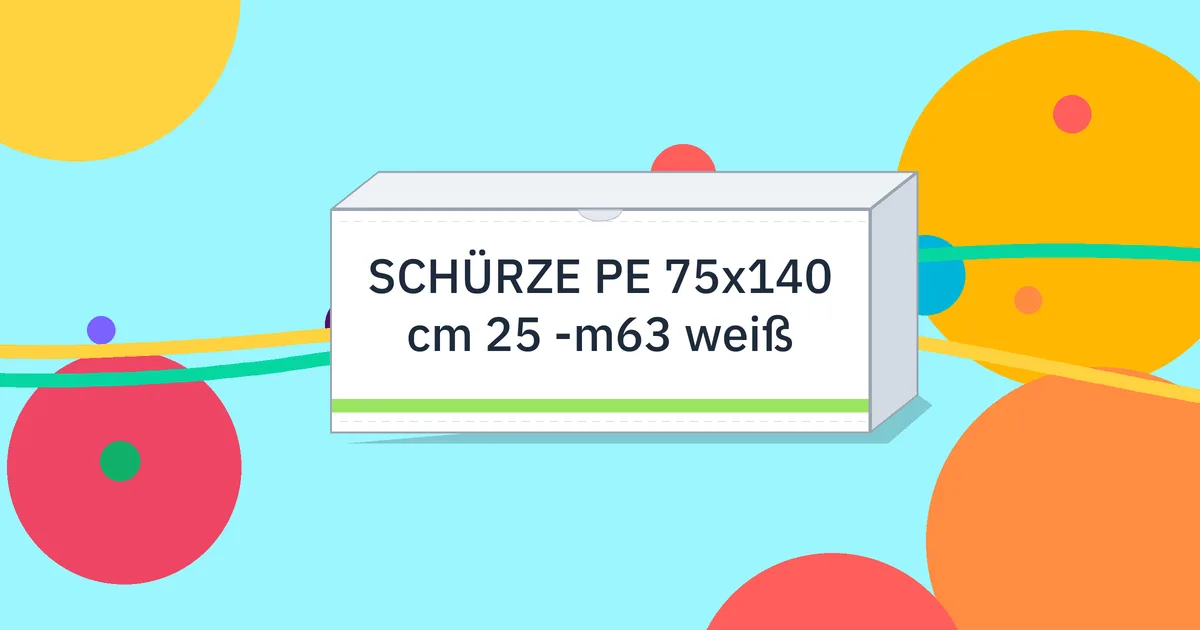 Symbolbild: Packung mit der Aufschrift SCHÜRZE PE 75x140 cm 25 -m63 weiß (PZN 07601139) – Verfügbarkeit und Bezug in Apotheken in Frankfurt am Main
