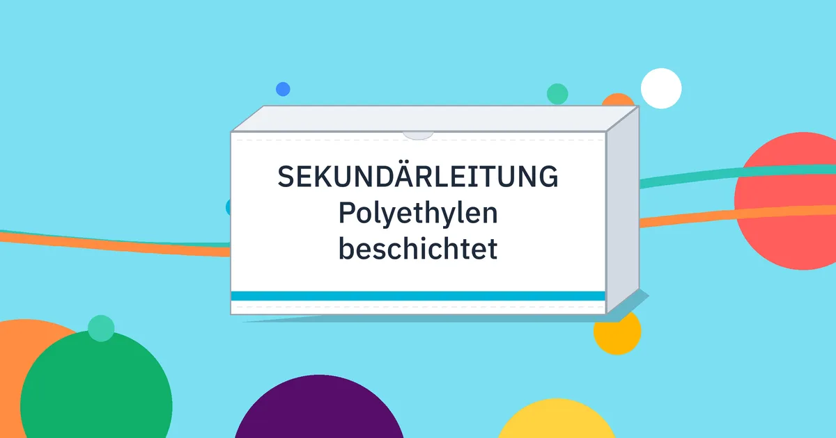 Symbolbild: Packung mit der Aufschrift SEKUNDÄRLEITUNG Polyethylen beschichtet (PZN 03428017) – Verfügbarkeit und Bezug in Apotheken in Frankfurt am Main