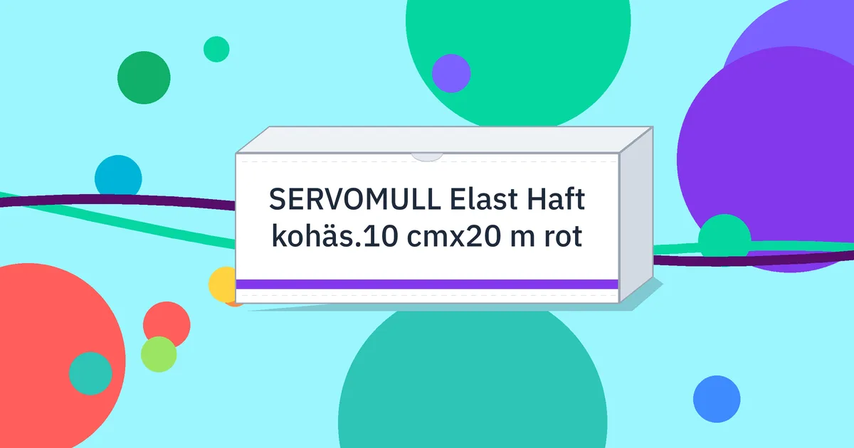 Symbolbild: Packung mit der Aufschrift SERVOMULL Elast Haft kohäs.10 cmx20 m rot (PZN 12671627) – Verfügbarkeit und Bezug in Apotheken in Frankfurt am Main