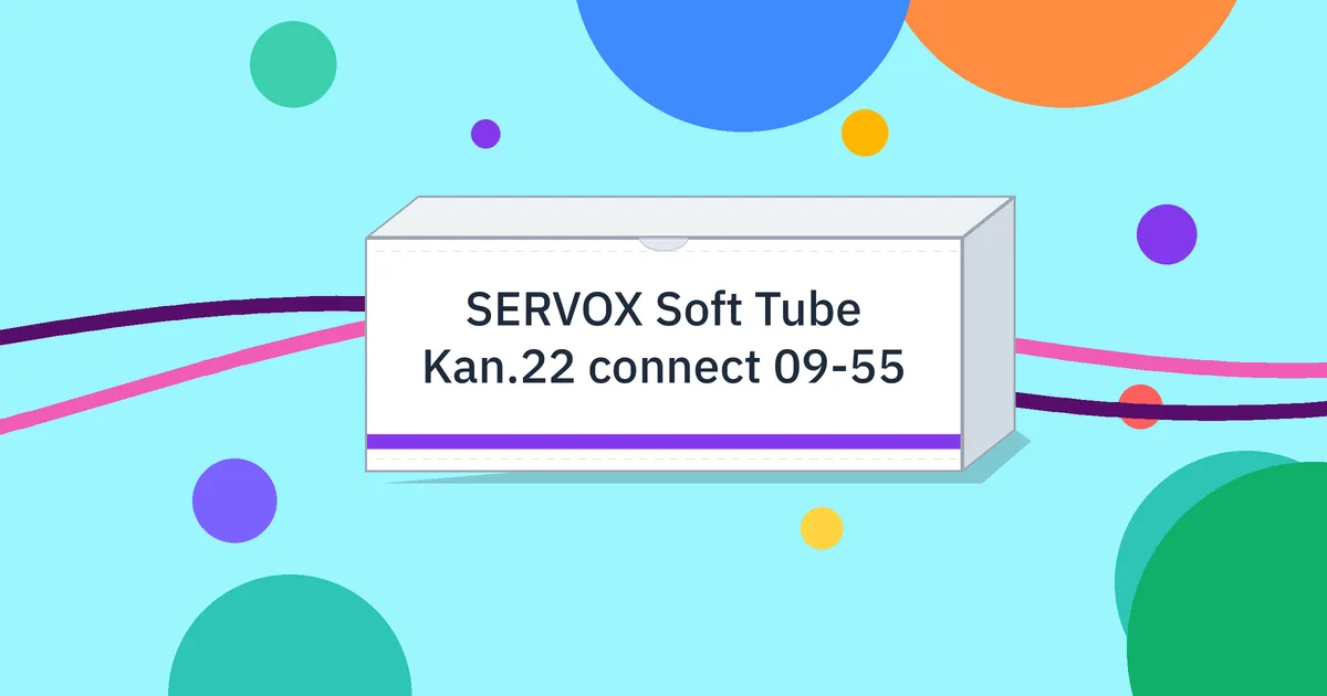 Symbolbild: Packung mit der Aufschrift SERVOX Soft Tube Kan.22 connect 09-55 (PZN 09253398) – Verfügbarkeit und Bezug in Apotheken in Frankfurt am Main