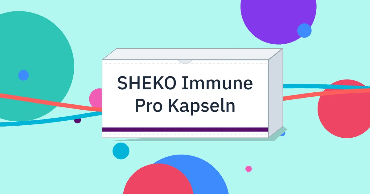 Symbolbild: Packung mit der Aufschrift SHEKO Immune Pro Kapseln (PZN 18256817) – Verfügbarkeit und Bezug in Apotheken in Frankfurt am Main