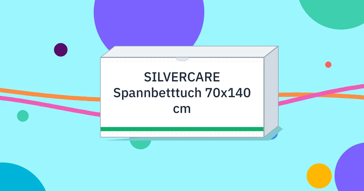 Symbolbild: Packung mit der Aufschrift SILVERCARE Spannbetttuch 70x140 cm (PZN 06718477) – Verfügbarkeit und Bezug in Apotheken in Frankfurt am Main