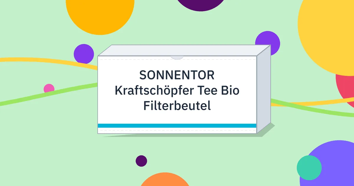 Symbolbild: Packung mit der Aufschrift SONNENTOR Kraftschöpfer Tee Bio Filterbeutel (PZN 18903174) – Verfügbarkeit und Bezug in Apotheken in Frankfurt am Main