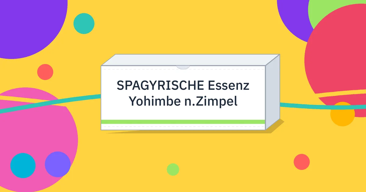 Symbolbild: Packung mit der Aufschrift SPAGYRISCHE Essenz Yohimbe n.Zimpel (PZN 04737737) – Verfügbarkeit und Bezug in Apotheken in Frankfurt am Main