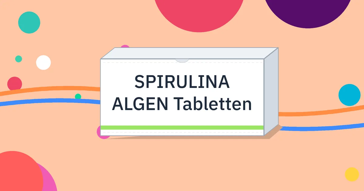 Symbolbild: Packung mit der Aufschrift SPIRULINA ALGEN Tabletten (PZN 19688298) – Verfügbarkeit und Bezug in Apotheken in Frankfurt am Main