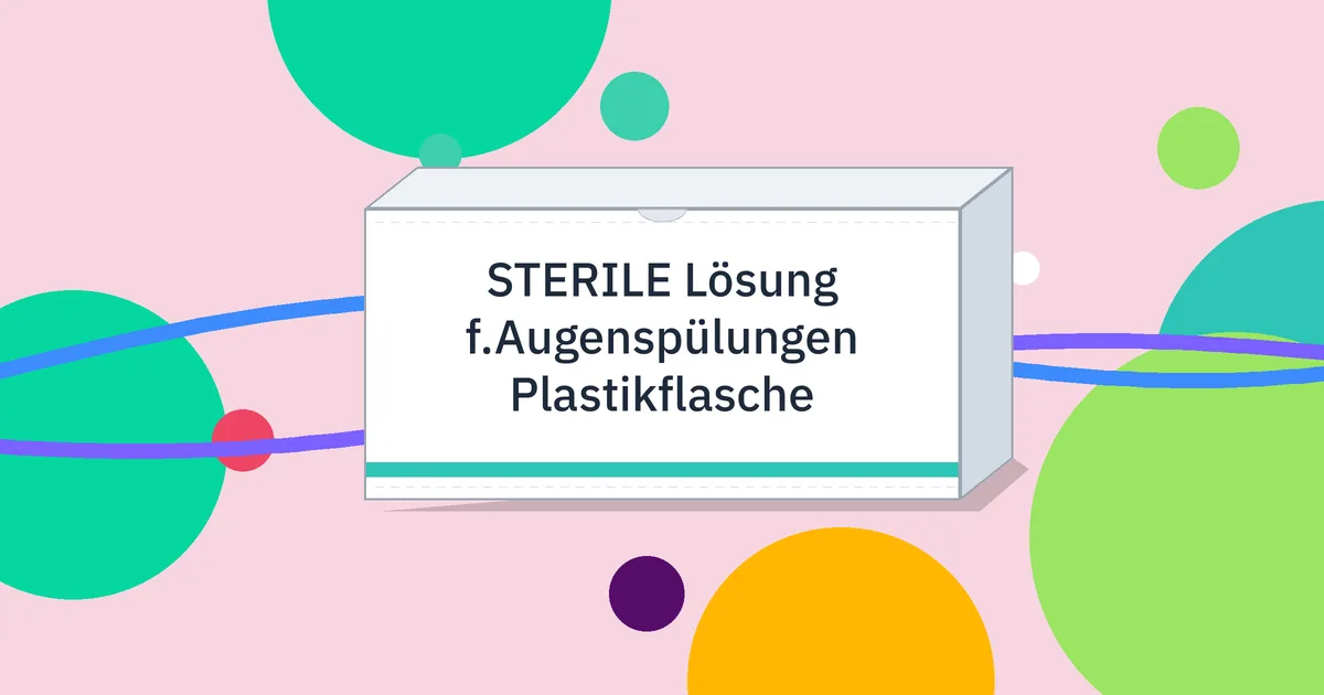 Symbolbild: Packung mit der Aufschrift STERILE Lösung f.Augenspülungen Plastikflasche (PZN 01020921) – Verfügbarkeit und Bezug in Apotheken in Frankfurt am Main