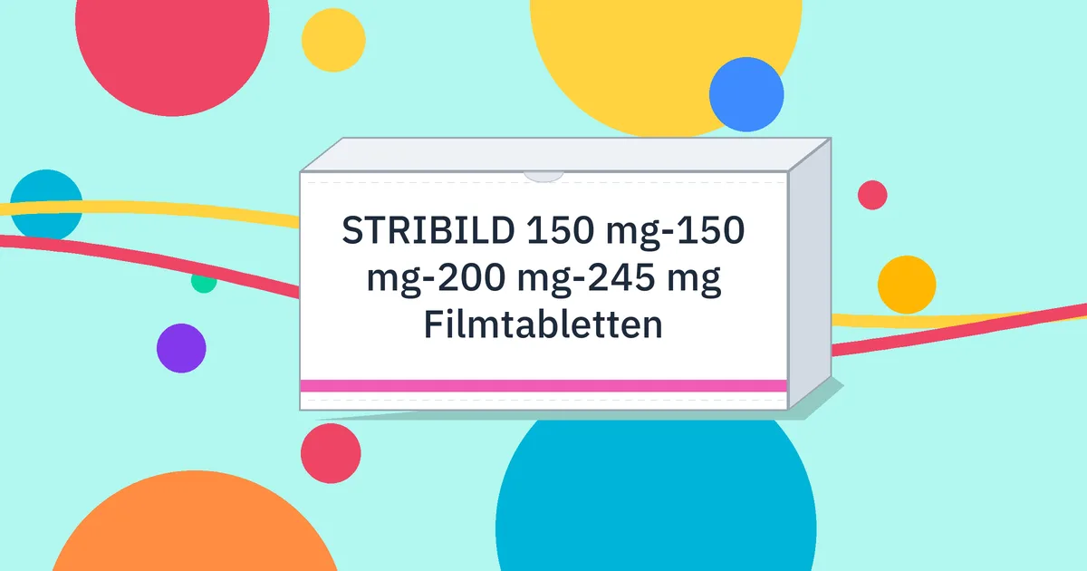 Symbolbild: Packung mit der Aufschrift STRIBILD 150 mg-150 mg-200 mg-245 mg Filmtabletten (PZN 04704011) – Verfügbarkeit und Bezug in Apotheken in Frankfurt am Main
