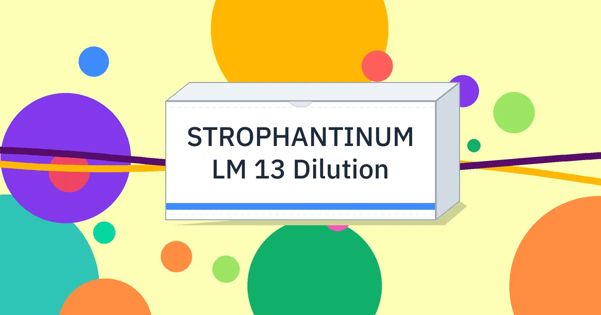 Symbolbild: Packung mit der Aufschrift STROPHANTINUM LM 13 Dilution (PZN 13684589) – Verfügbarkeit und Bezug in Apotheken in Frankfurt am Main