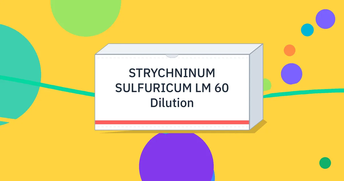 Symbolbild: Packung mit der Aufschrift STRYCHNINUM SULFURICUM LM 60 Dilution (PZN 13208386) – Verfügbarkeit und Bezug in Apotheken in Frankfurt am Main