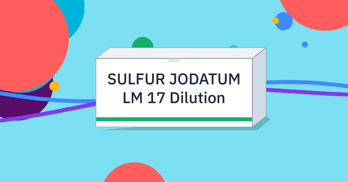 Symbolbild: Packung mit der Aufschrift SULFUR JODATUM LM 17 Dilution (PZN 13210377) – Verfügbarkeit und Bezug in Apotheken in Frankfurt am Main